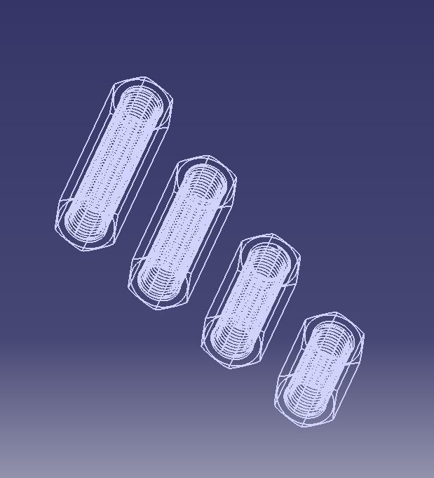 M22 Hexagonal Stud Connector 3D model 3D printable | CGTrader