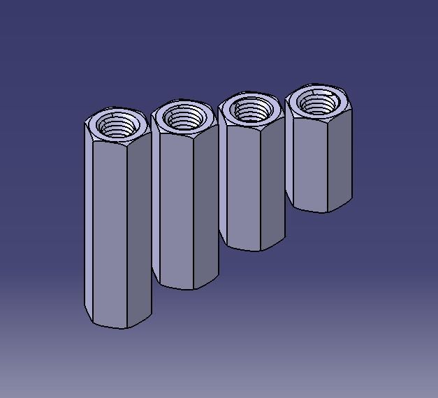 M22 Hexagonal Stud Connector 3D model 3D printable | CGTrader