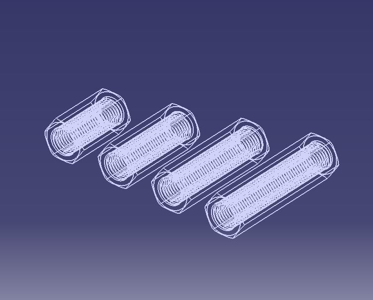 M22 Hexagonal Stud Connector 3D model 3D printable | CGTrader