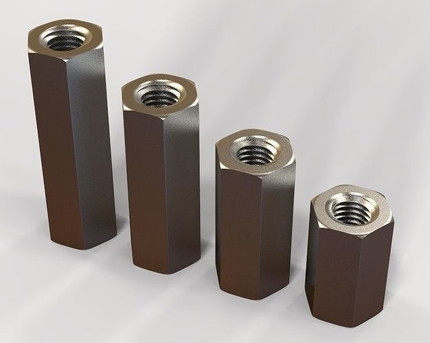M24 Hexagonal Stud Connector 3D model 3D printable | CGTrader
