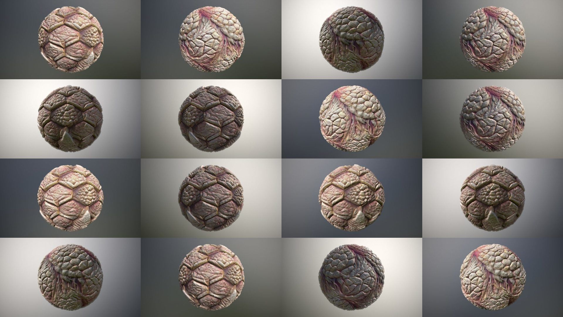 50 Materials Skin Monster Seamless PBR Bundle 1 3D Model Collection ...