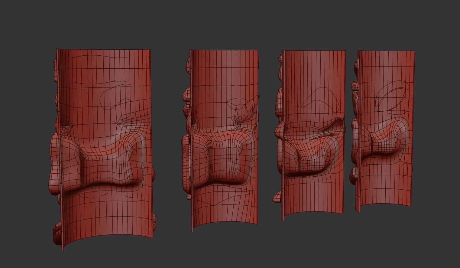 3D model Tiki Face Pack VR / AR / low-poly | CGTrader
