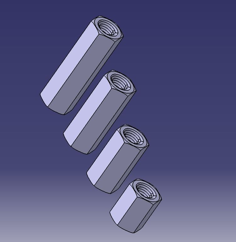 M30 Hexagonal Stud Connector 3D model 3D printable | CGTrader