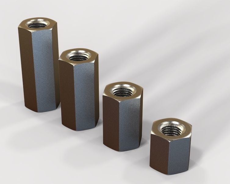 M48 Hexagonal Stud Connector 3D model 3D printable | CGTrader