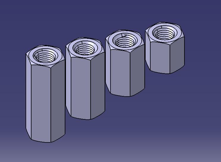 M48 Hexagonal Stud Connector 3D model 3D printable | CGTrader