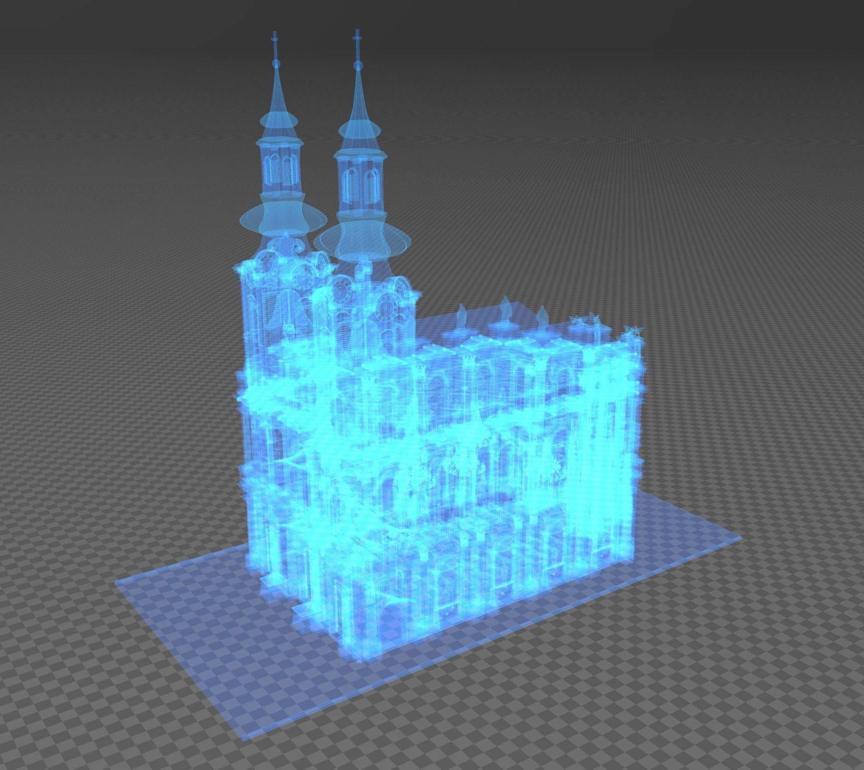 Barocco church - exterior interior 3D model | CGTrader