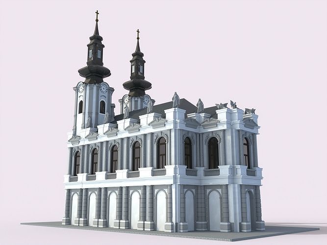 Barocco church - exterior interior 3D model | CGTrader