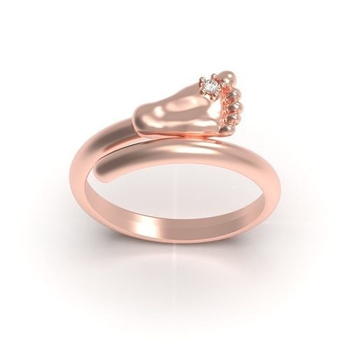 BABY FEET RING 3D model 3D printable | CGTrader