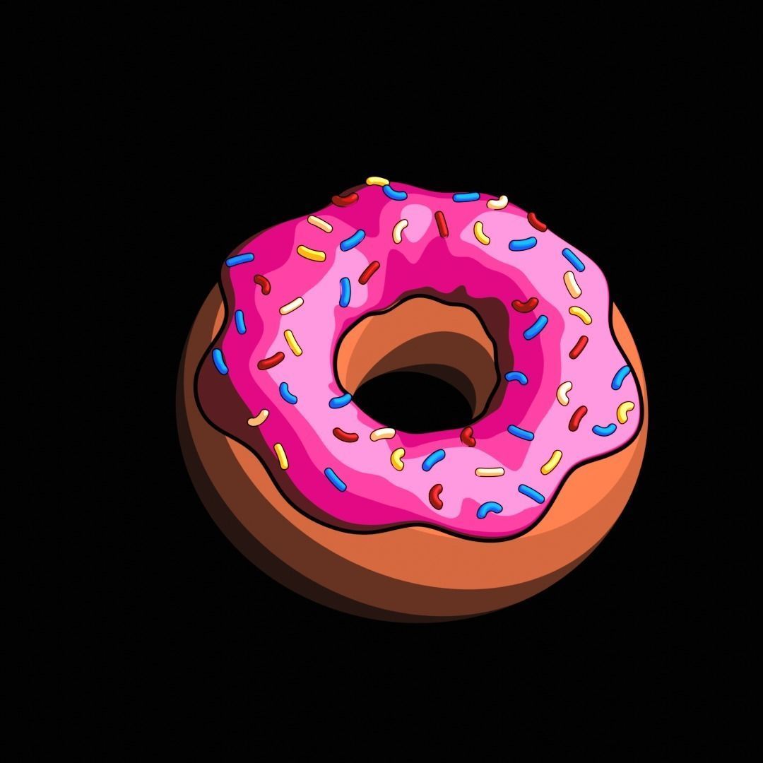 Stylized donut 3d model 3D model | CGTrader