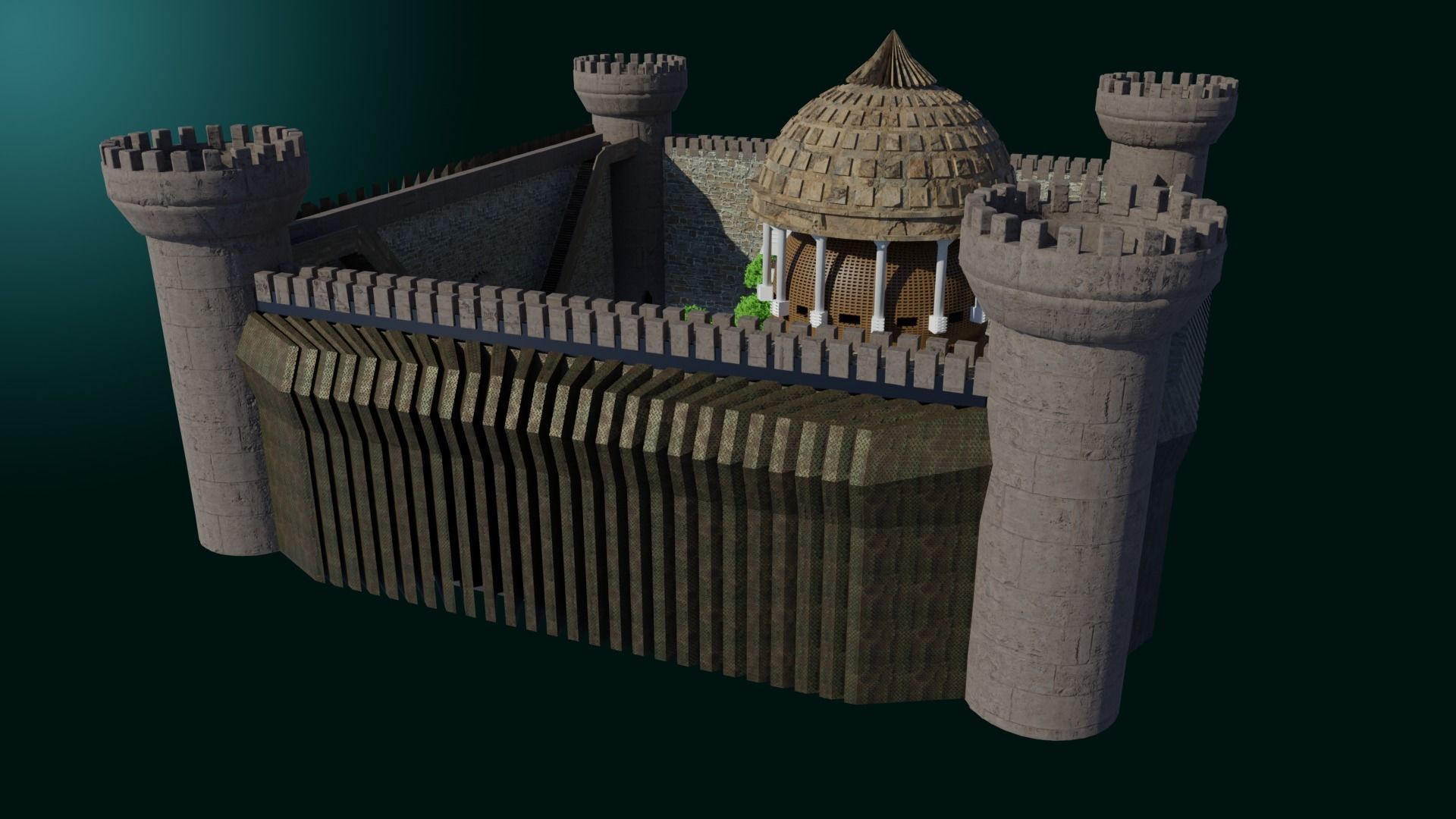 simple princess castle 3D model | CGTrader