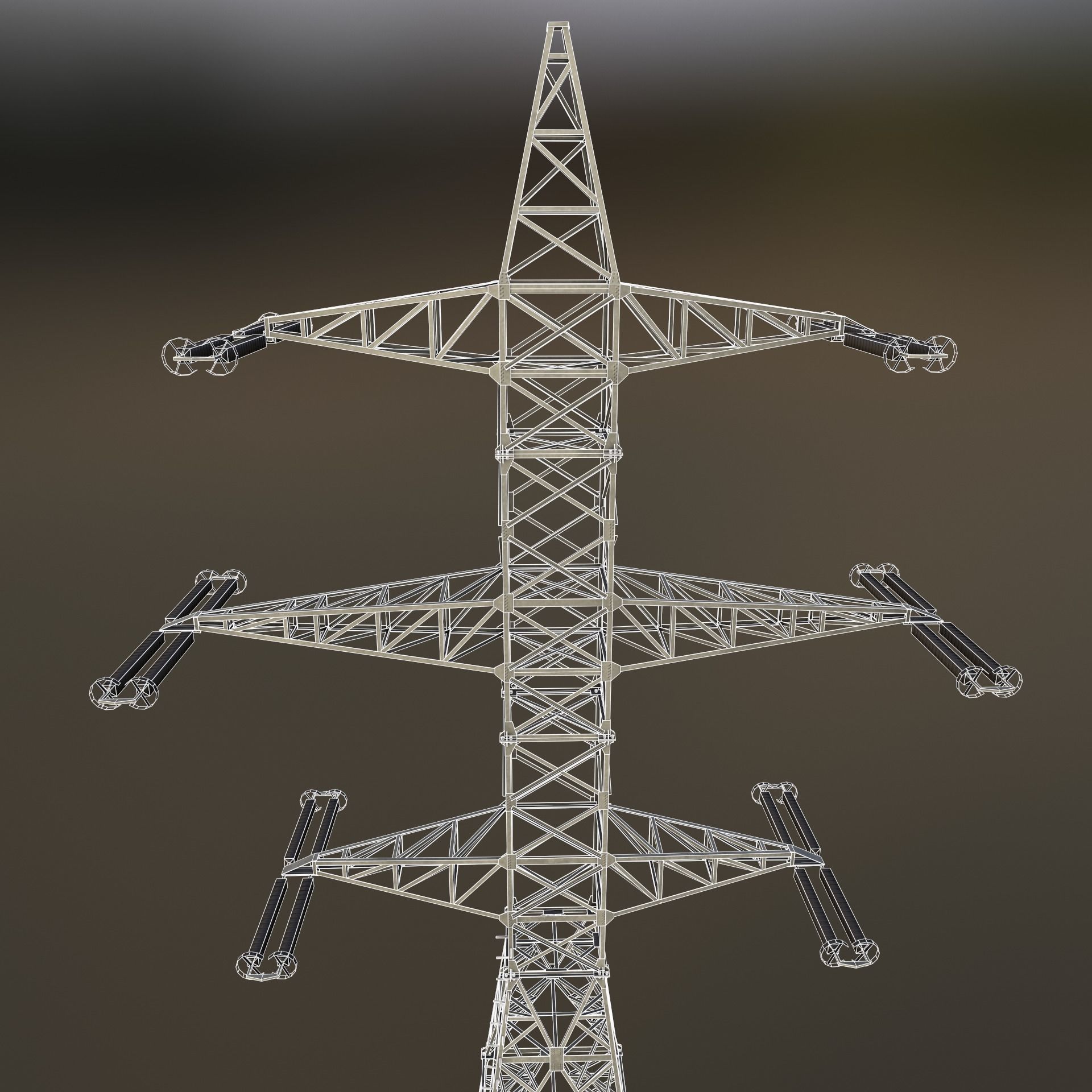 3D model High Voltage Transmission Lines 300KV and 500KV VR / AR / low ...