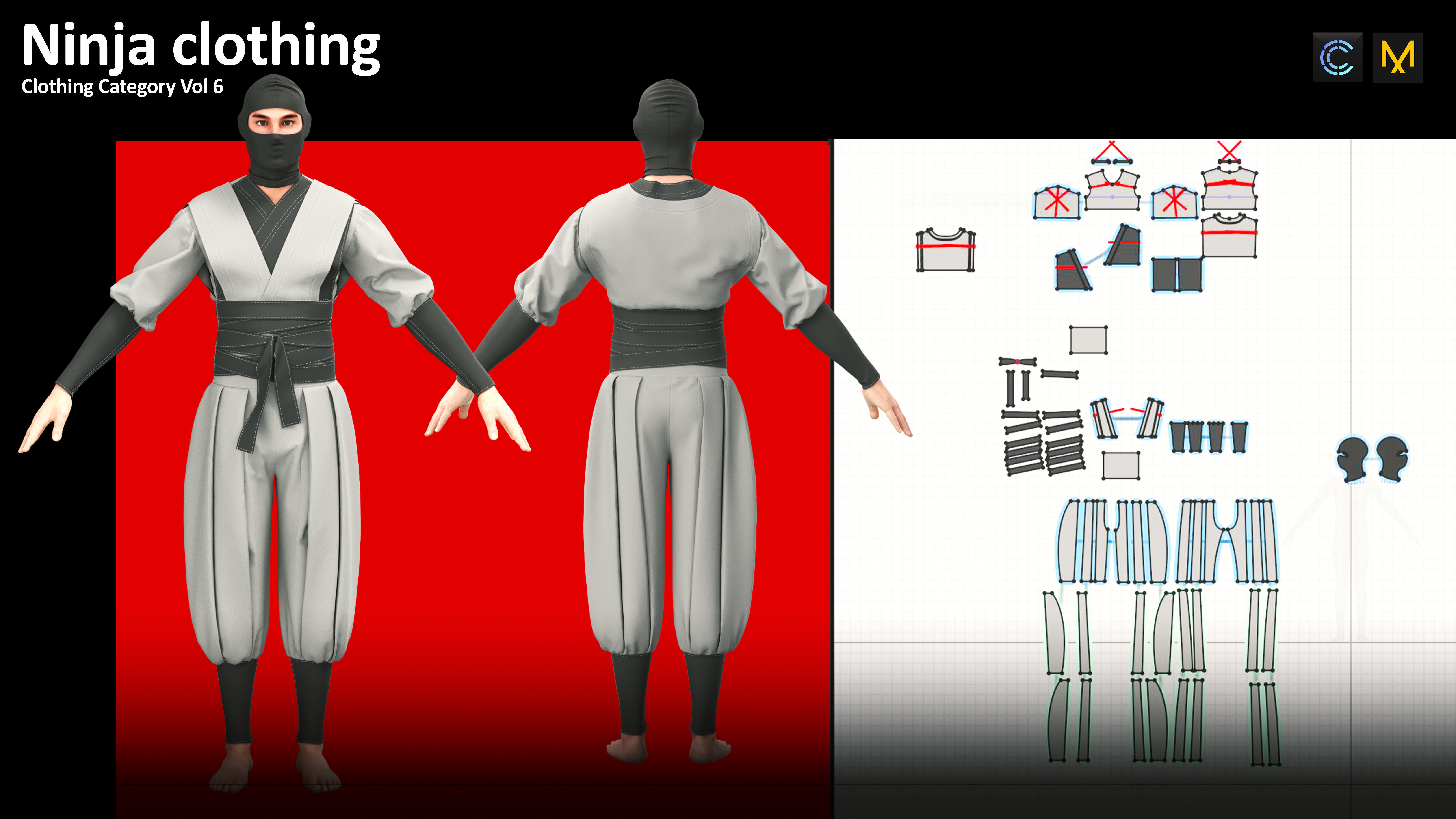 3D model NINJA CLOTHING 1 VR / AR / low-poly | CGTrader