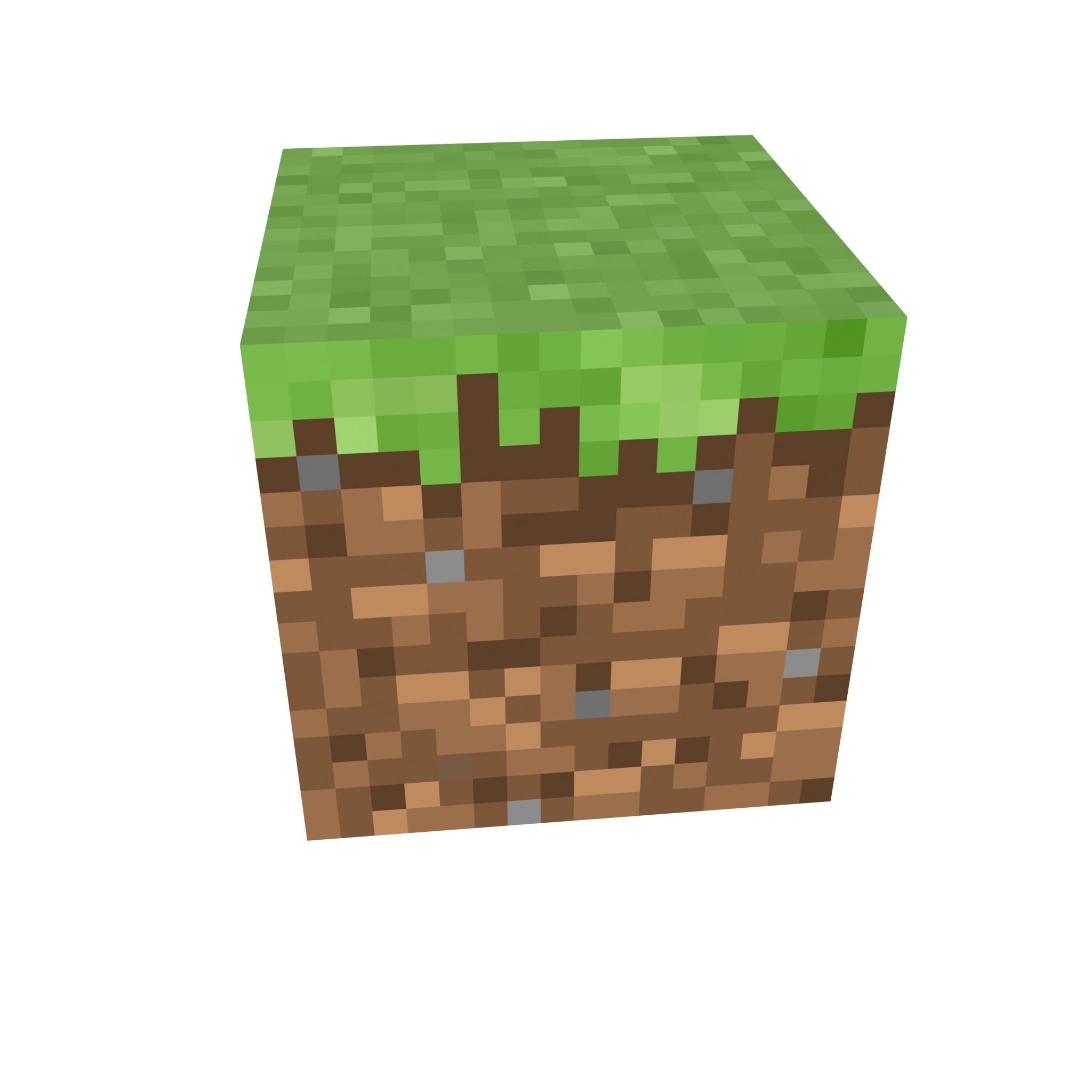 3D model MINECRAFT GRASS BLOCK MODEL LOW-POLY VR / AR / low-poly | CGTrader