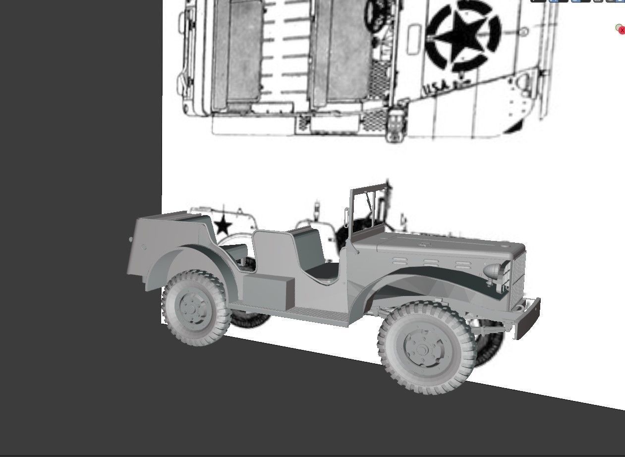 Dodge WC 56 command car scale model 1 16 3D model 3D printable | CGTrader
