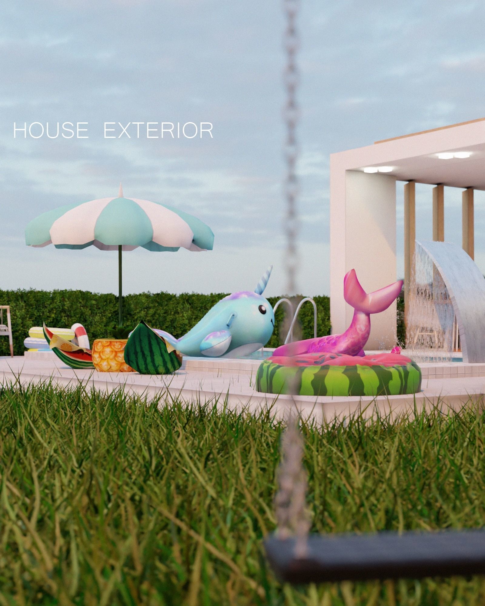 House exterior - Blender scene 3D model | CGTrader