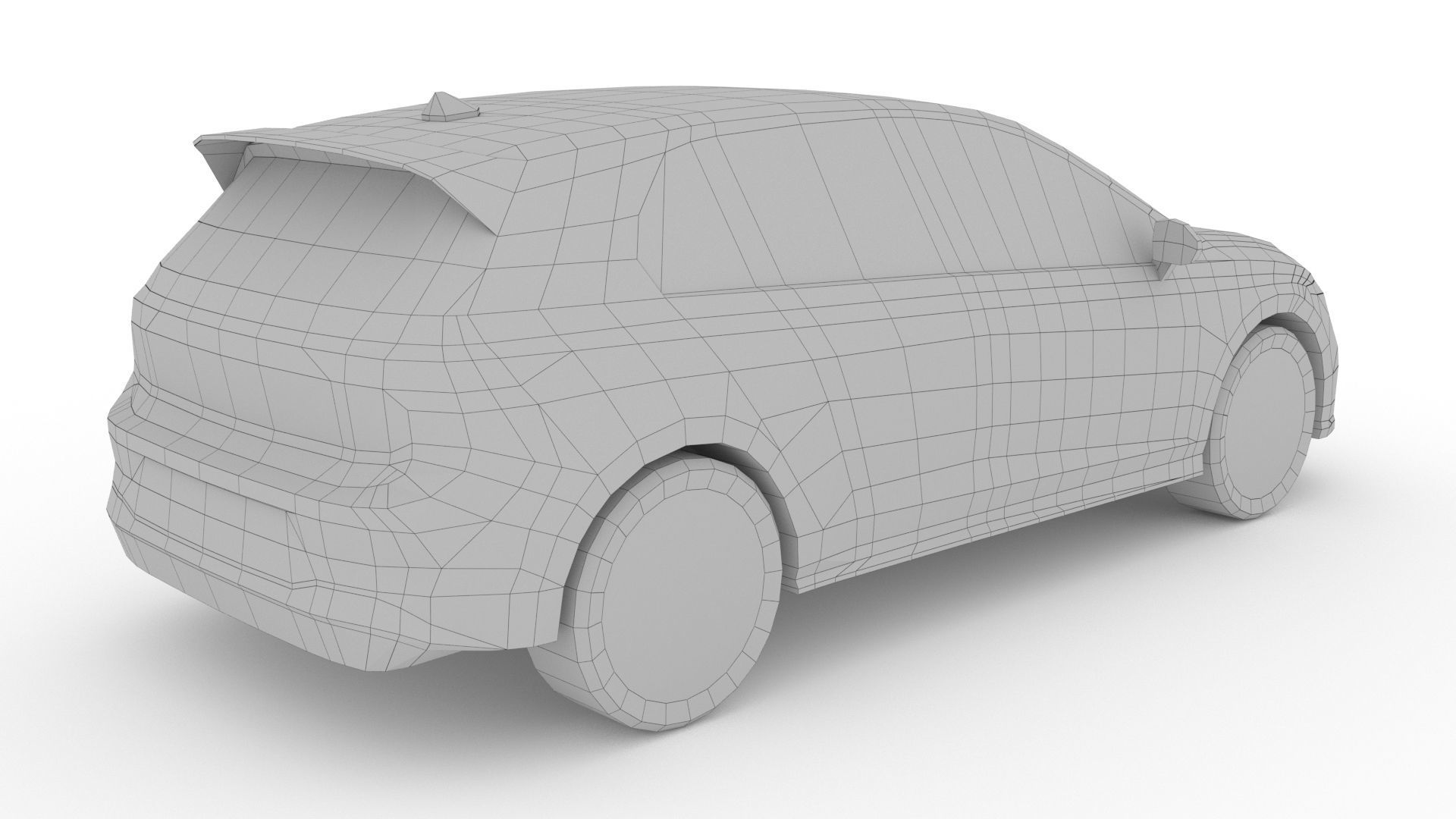 3D model Volkswagen Golf 8 R 2022 VR / AR / low-poly | CGTrader