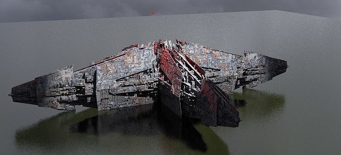 Sci-Fi City dystopia Mega city colony Pyramid Ship Wreck 3D model ...