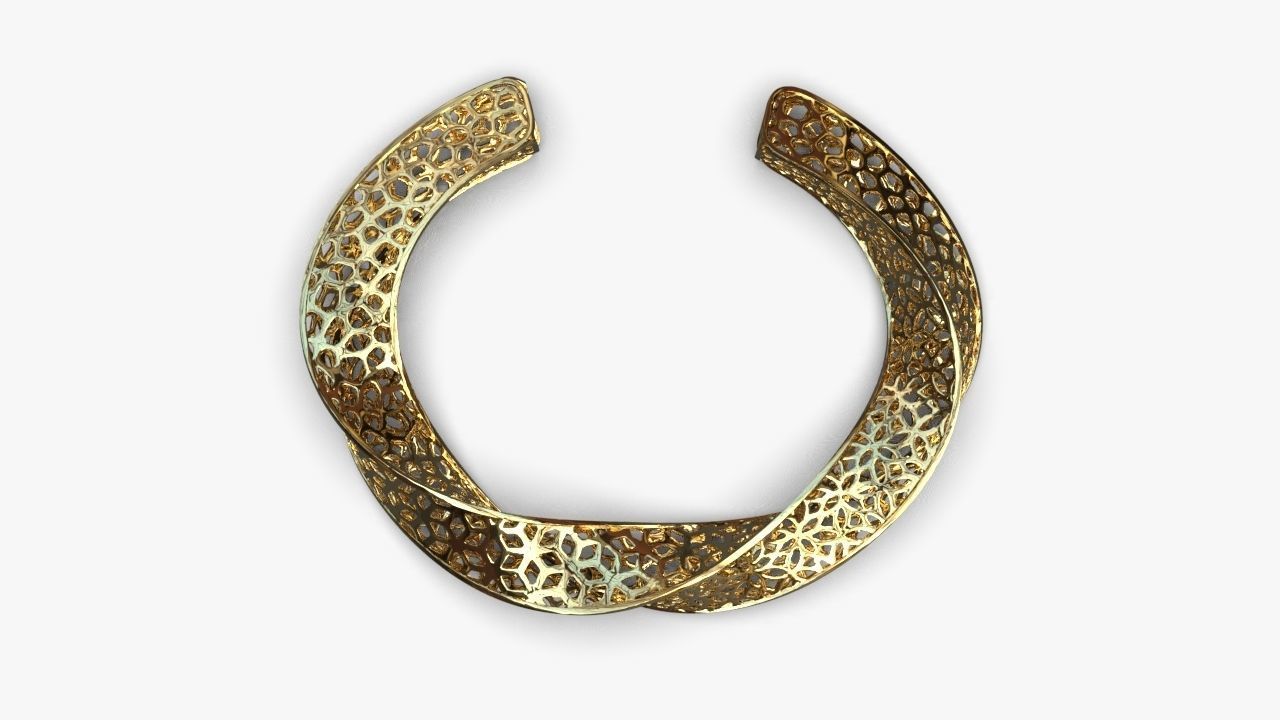 Modern cuff bracelet 3D model 3D printable | CGTrader