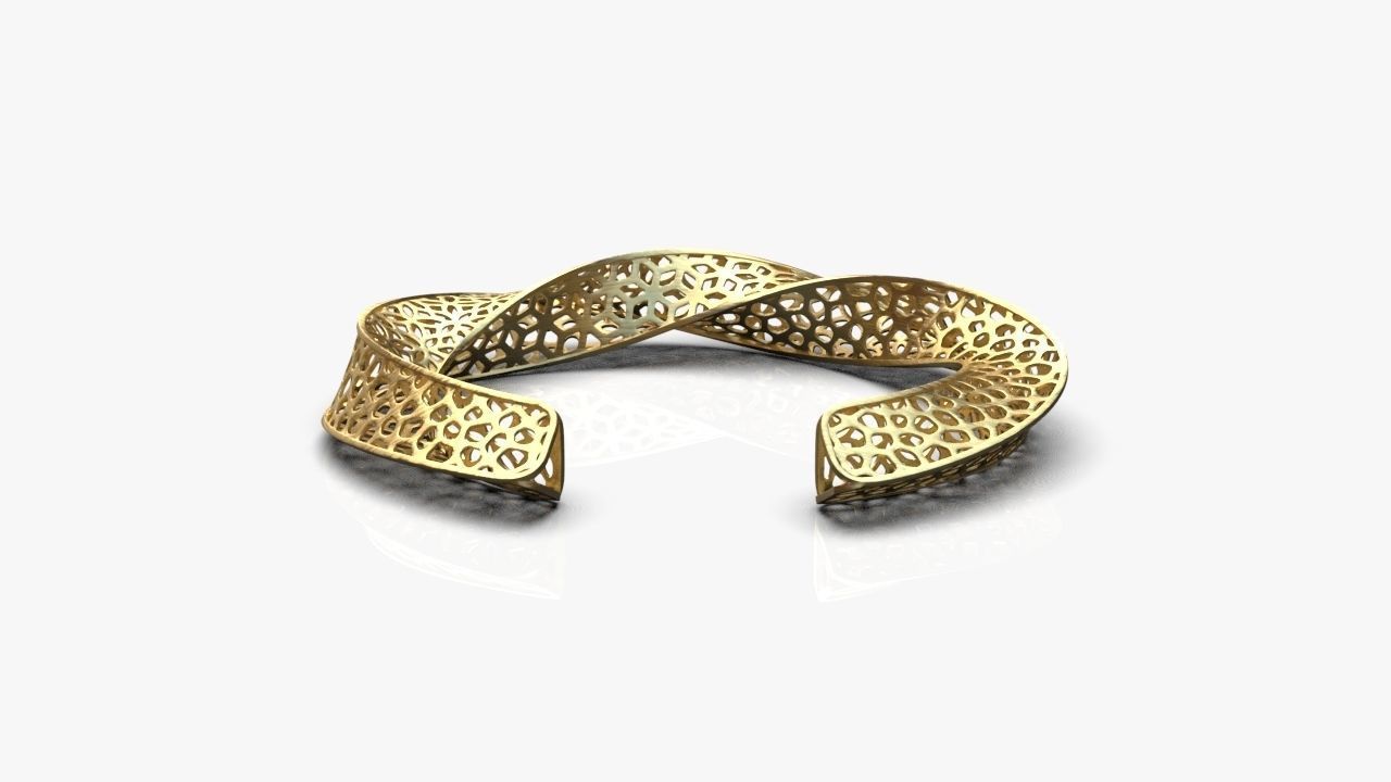 Modern cuff bracelet 3D model 3D printable | CGTrader