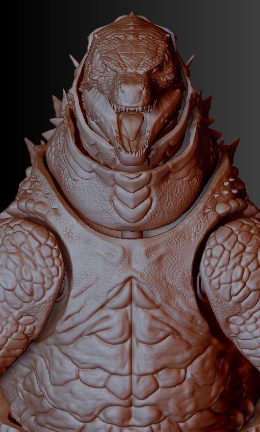 3d Godzilla 3d Print Model Cgtrader