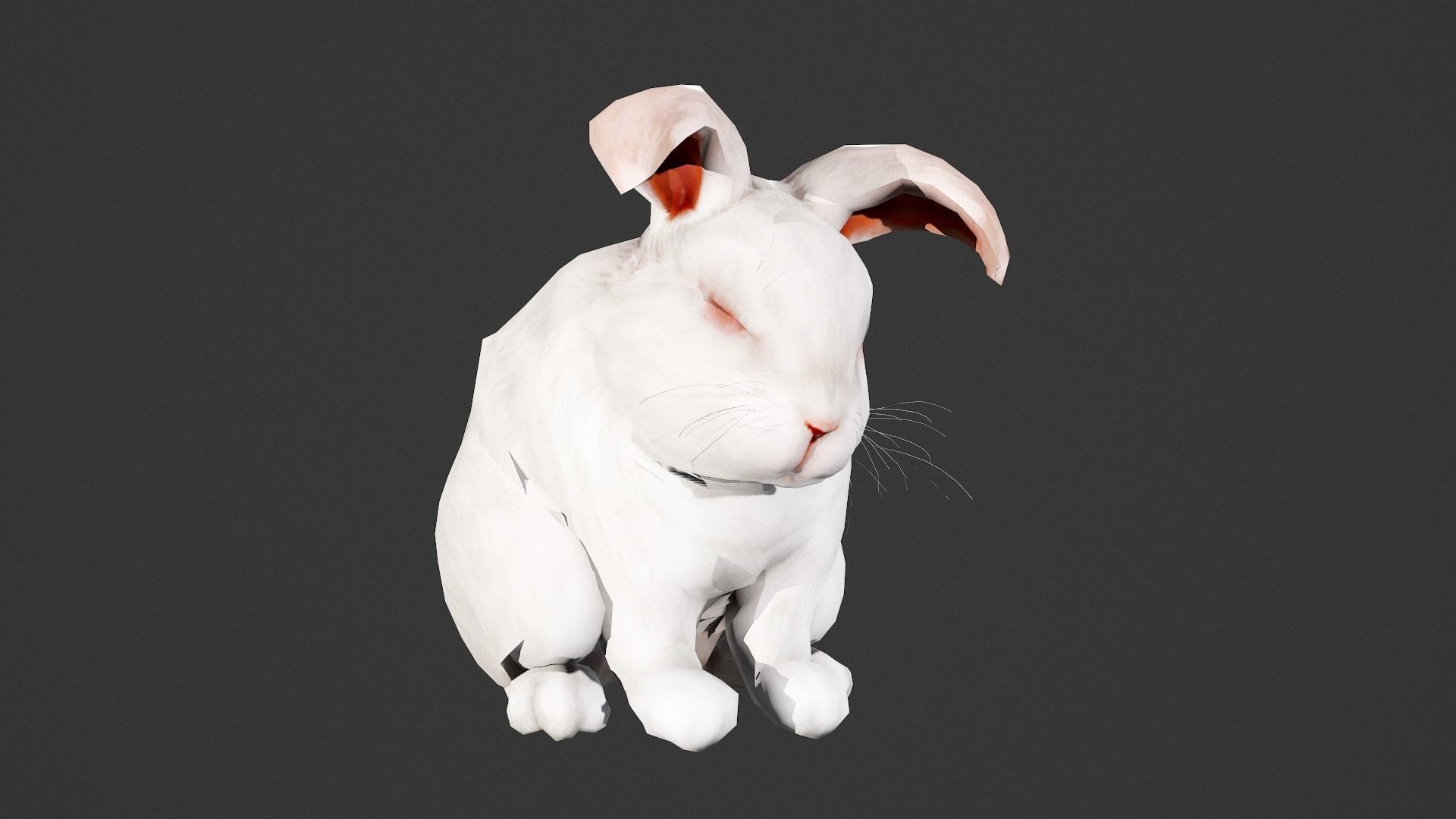 3D model animated white rabbit VR / AR / low-poly | CGTrader
