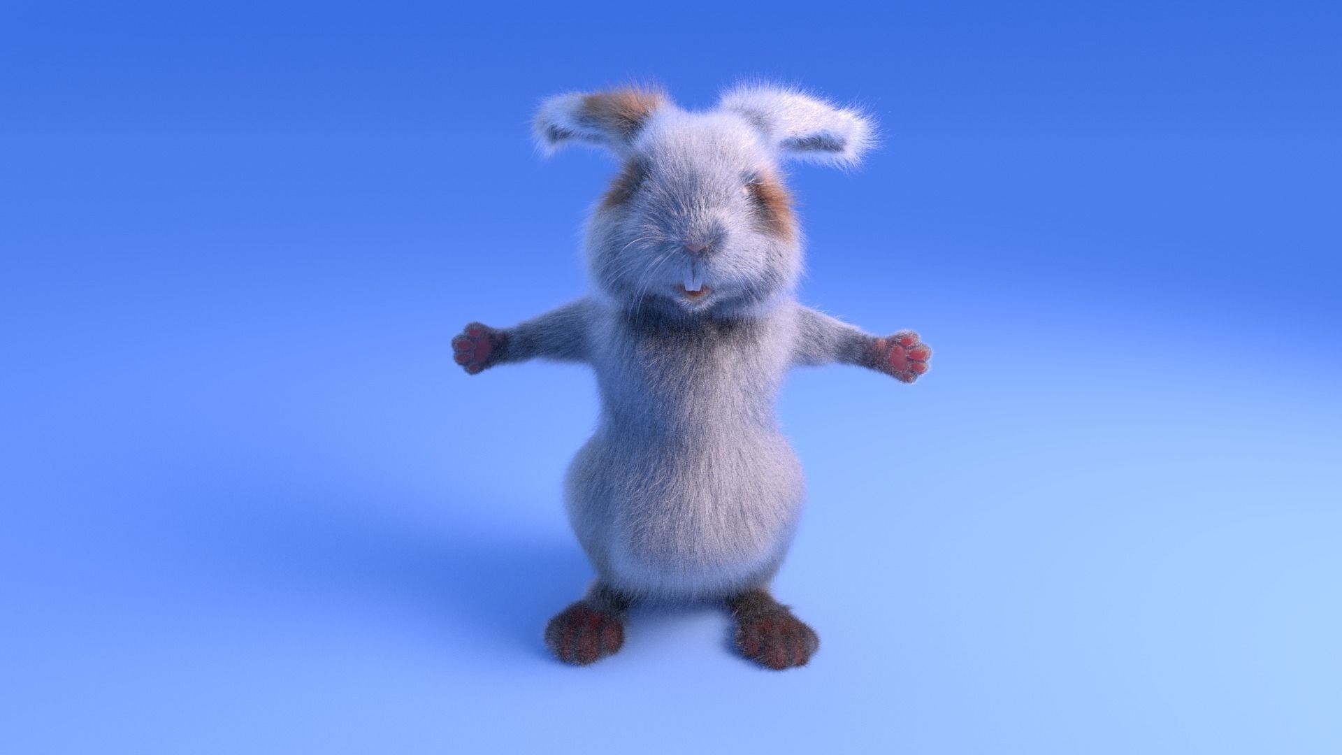 Rabbit - Cartoon style - rigged 3D model rigged | CGTrader