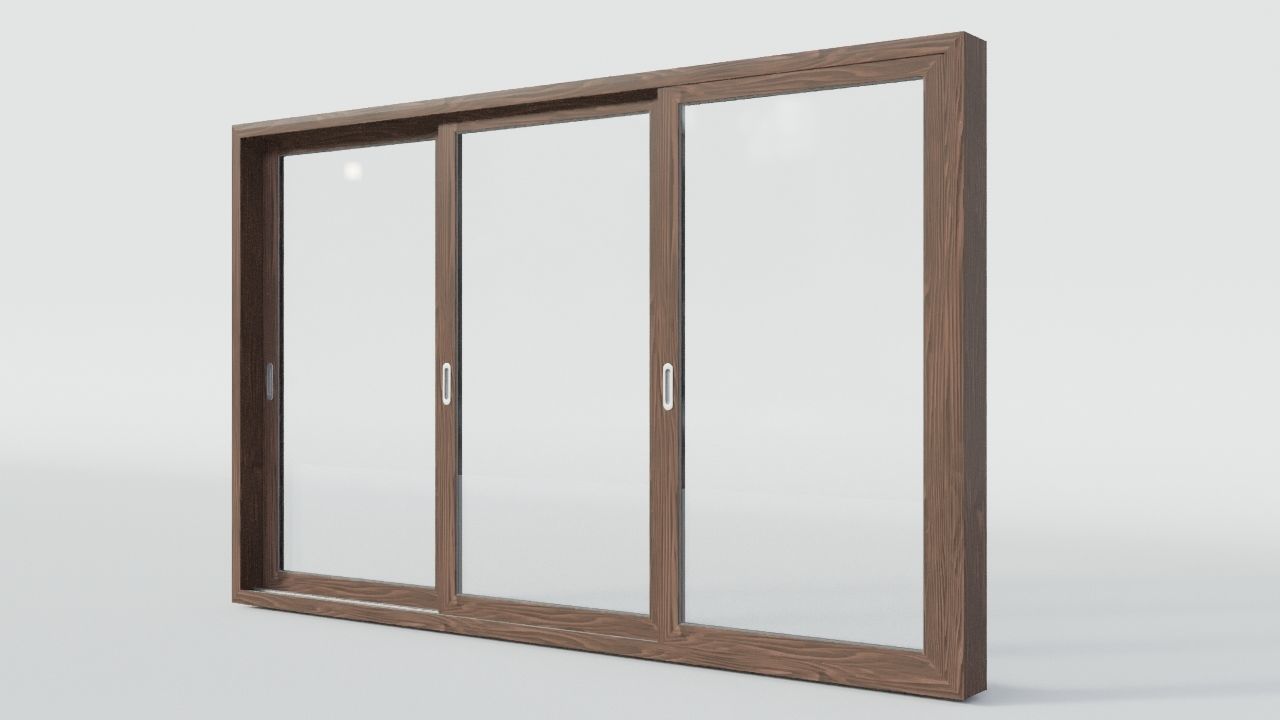 Sliding Door Wood 3d Model 3090 mm x 1920 mm 3D model 3D model | CGTrader
