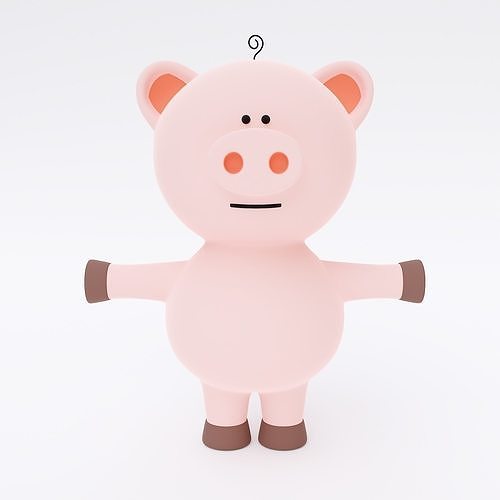 Pig cartoon animal 3d model 3D model | CGTrader