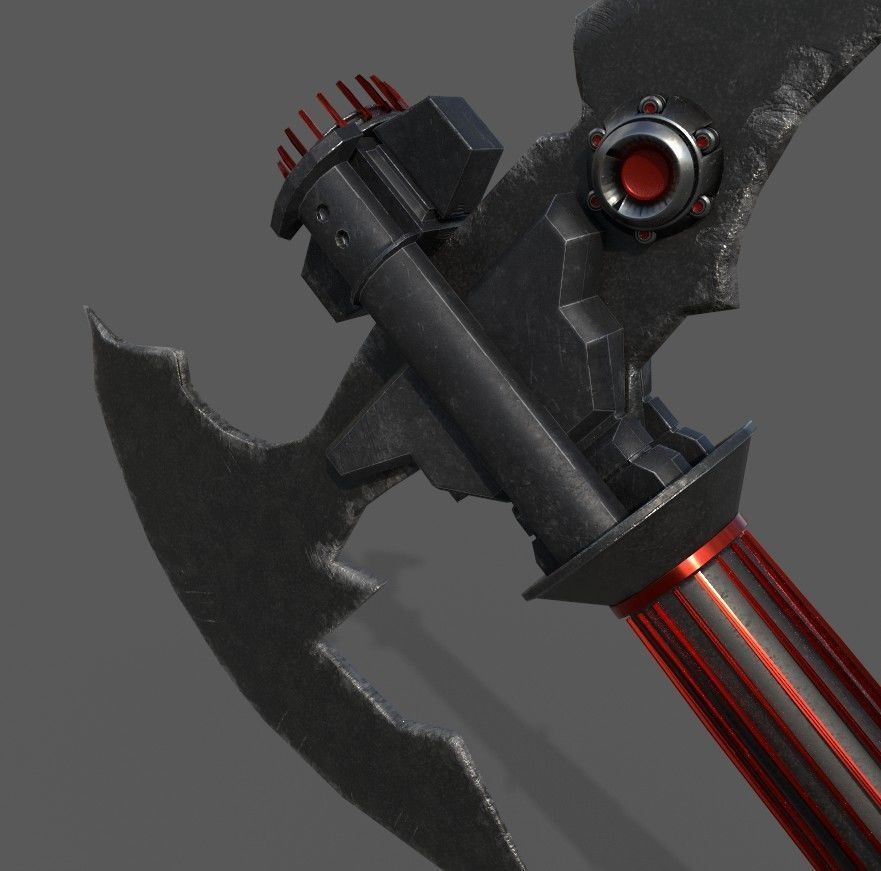 3D model Sci-fi Axe futuristic melee weapon VR / AR / low-poly | CGTrader