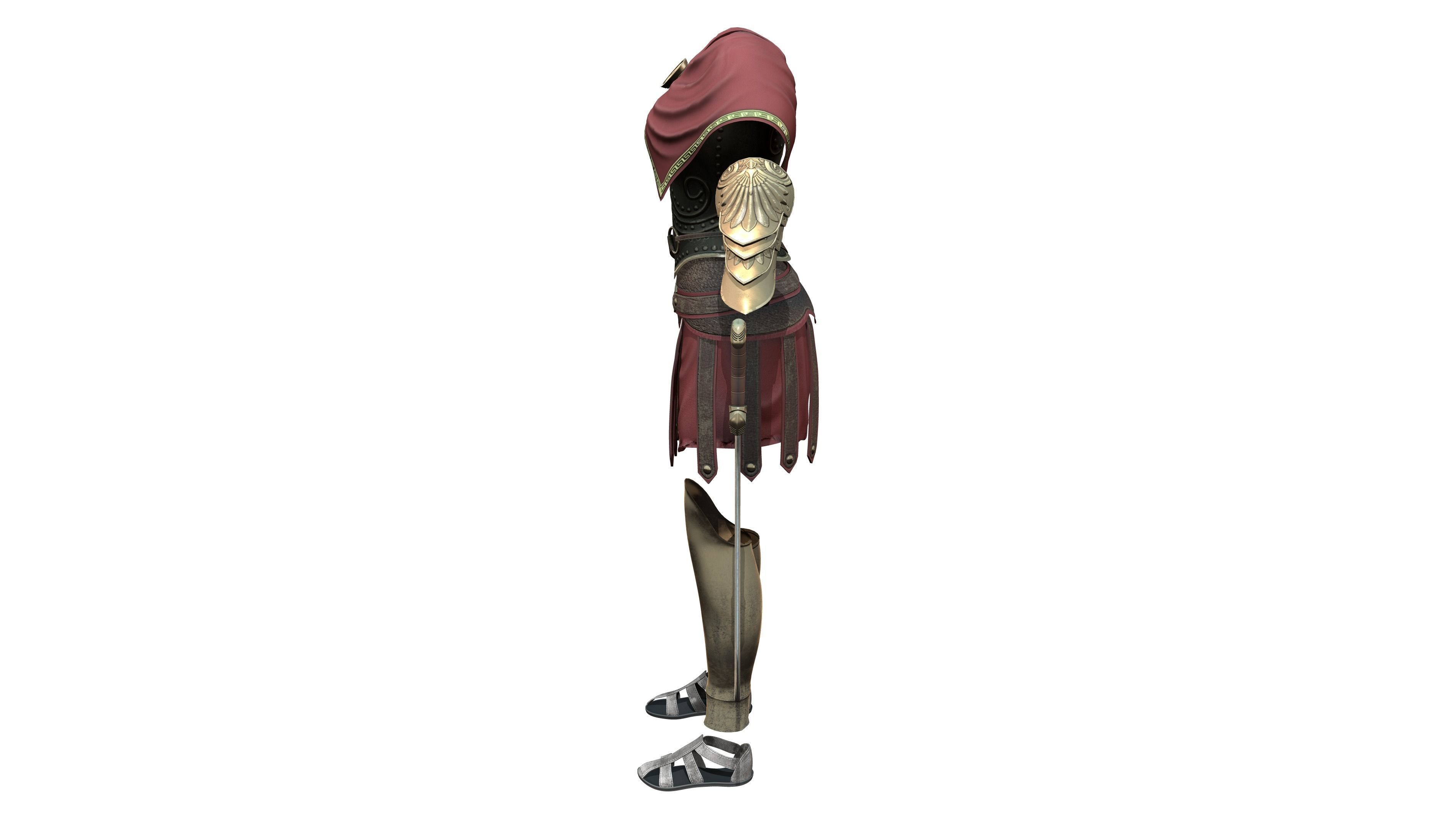 3D model Full Roman Female Commander Soldier Outfit VR / AR / low-poly ...