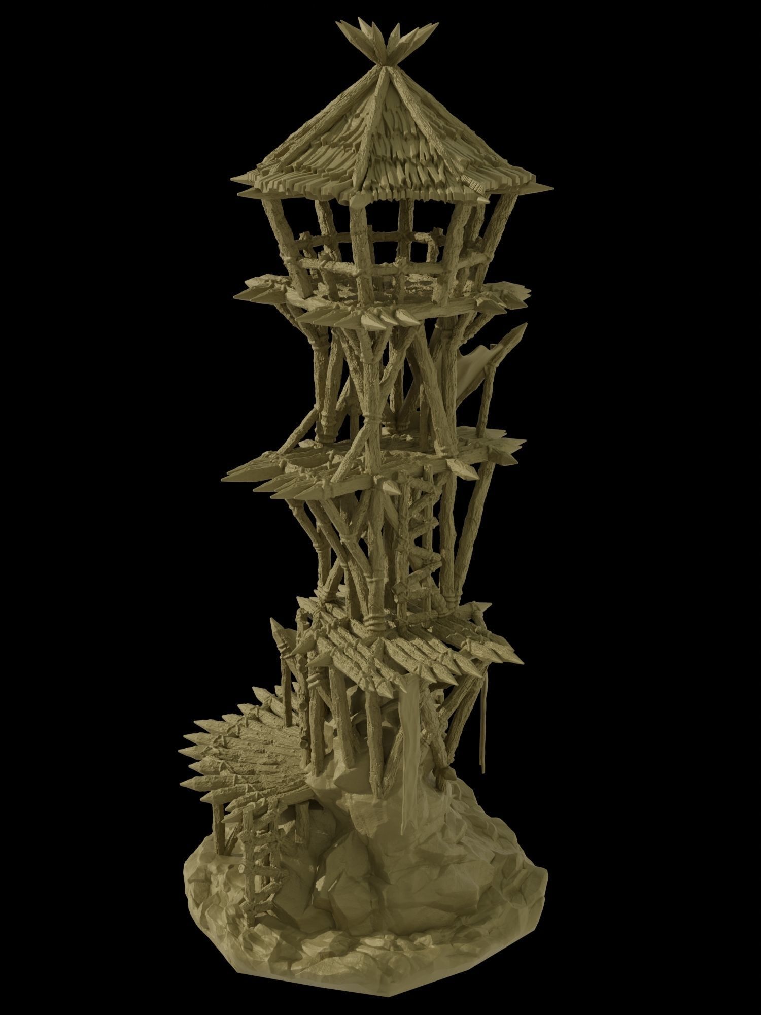 Goblin Watchtower Tabletop Terrain 28 MM 3D model 3D printable | CGTrader