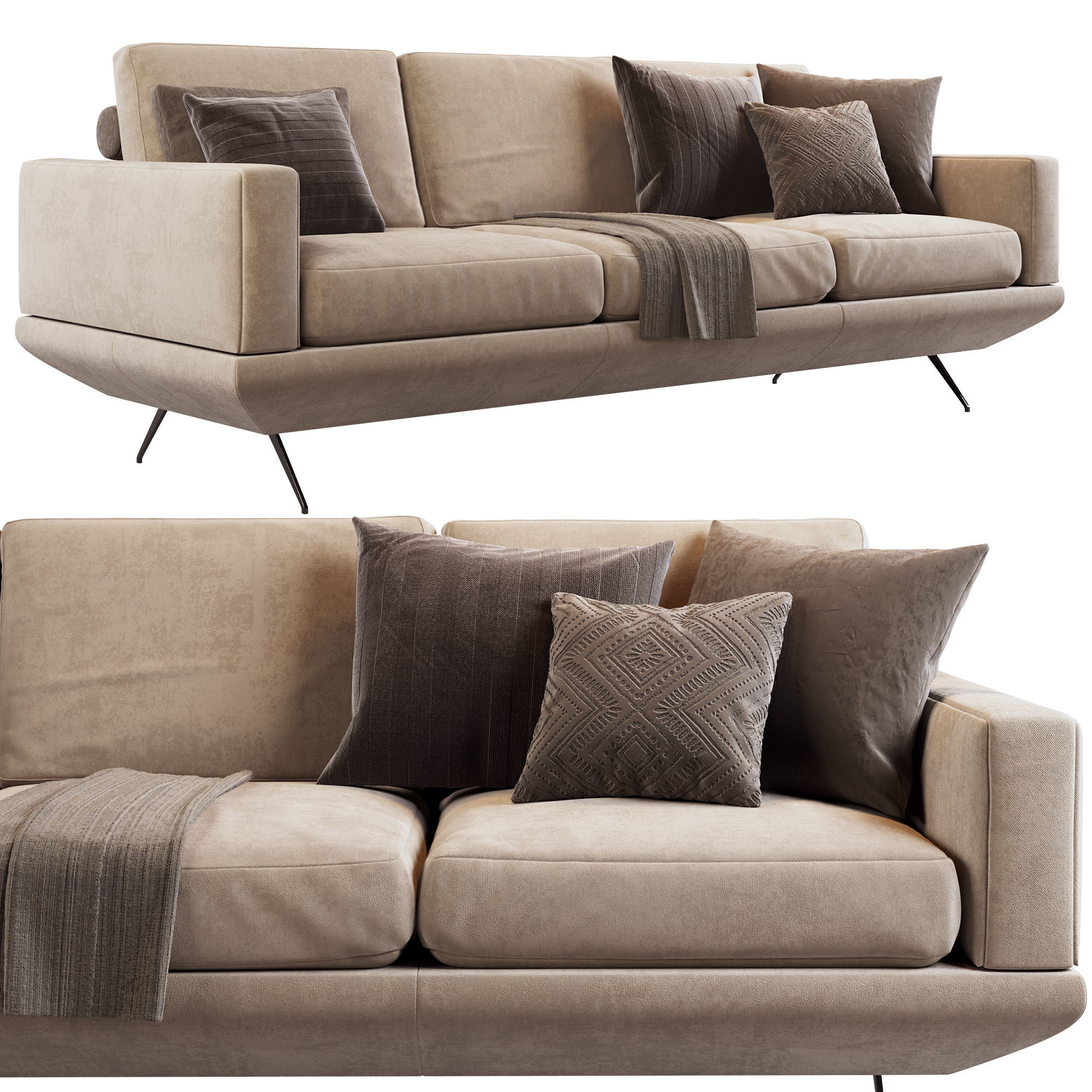 Universal sofa by Divani 3D model | CGTrader