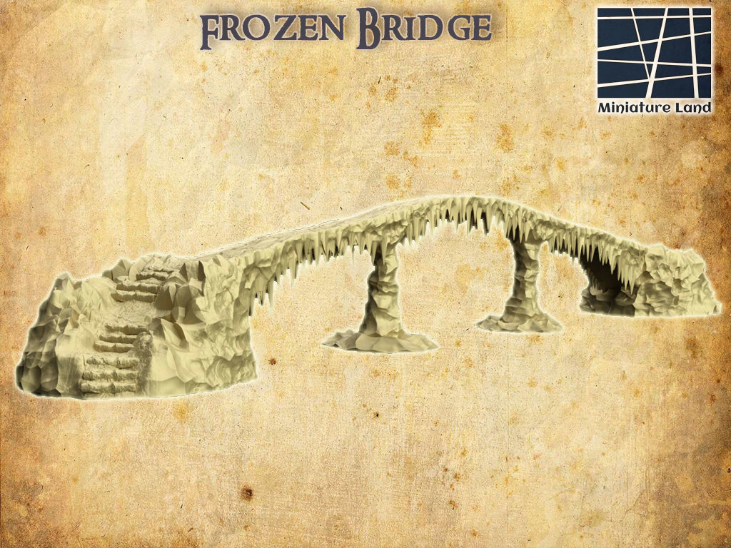 Frozen Bridge Tabletop Terrain 28 MM 3D model 3D printable | CGTrader