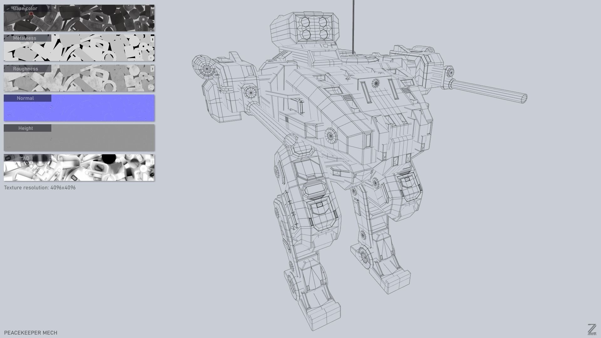 3D model Peacekeeper Mech VR / AR / low-poly | CGTrader