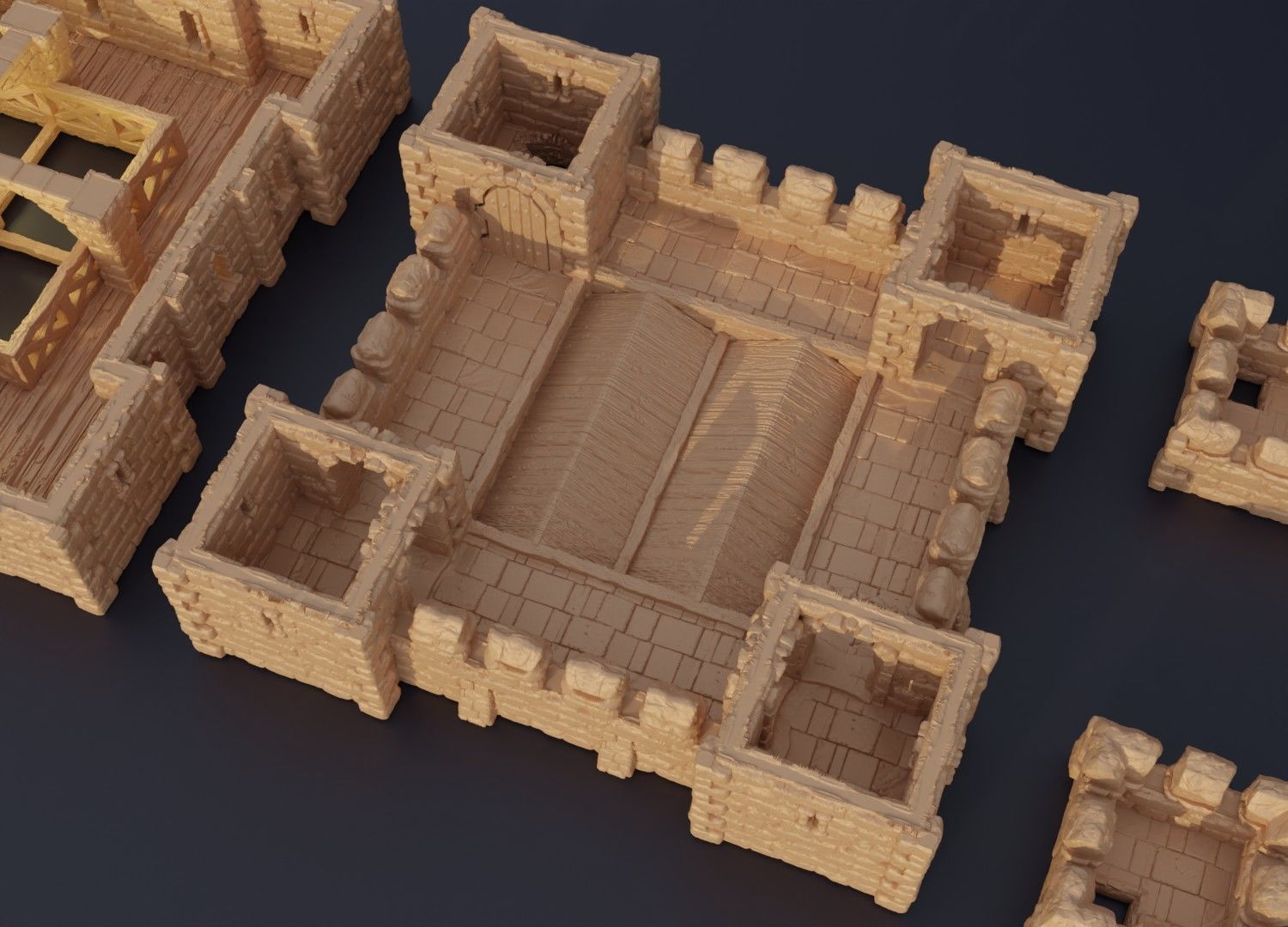 Old Norman Fort Tabletop Terrain 28 MM 3D model 3D printable | CGTrader