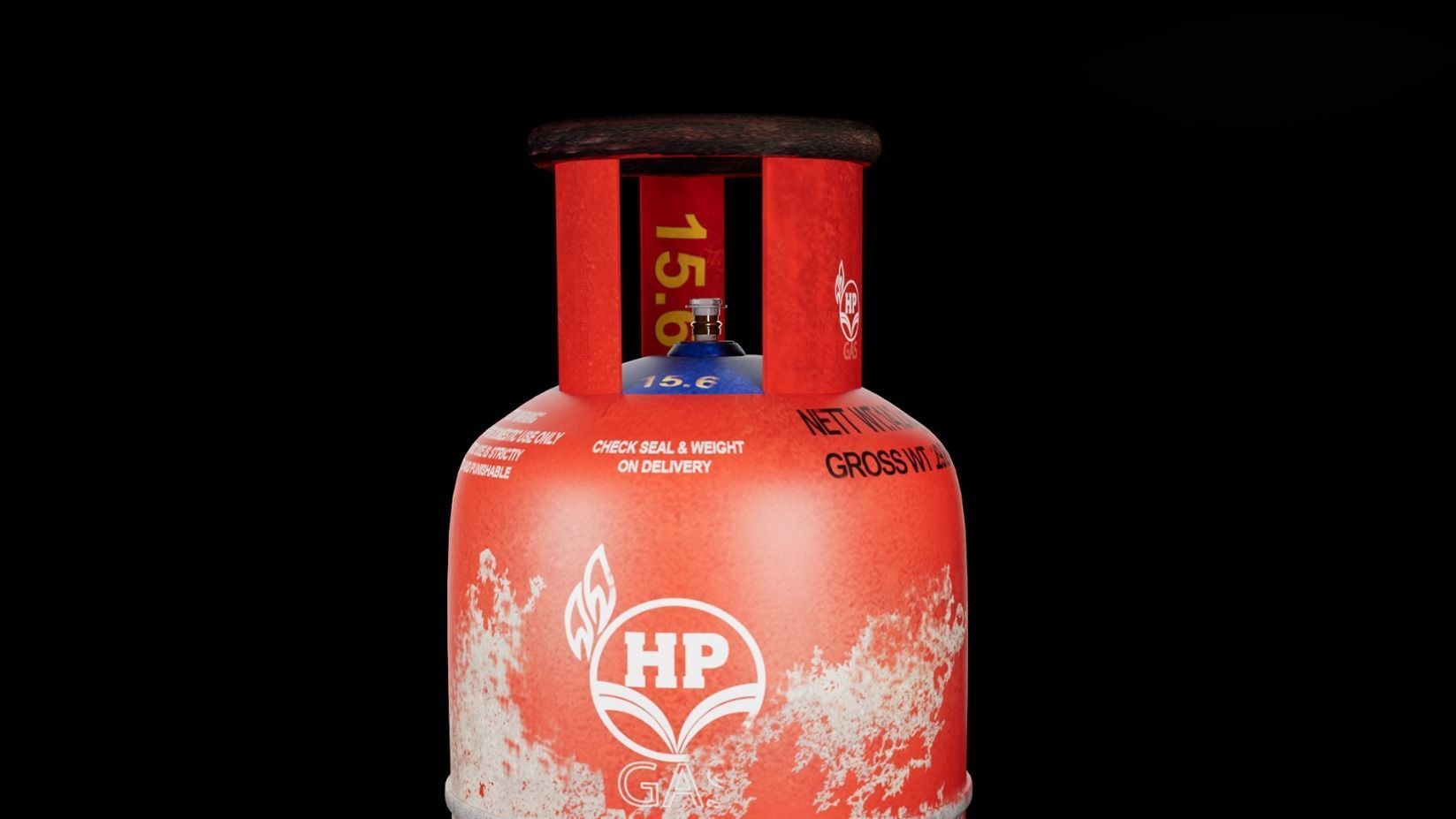3D model HP GAS CYLINDER RUSTY 3d model VR / AR / low-poly | CGTrader