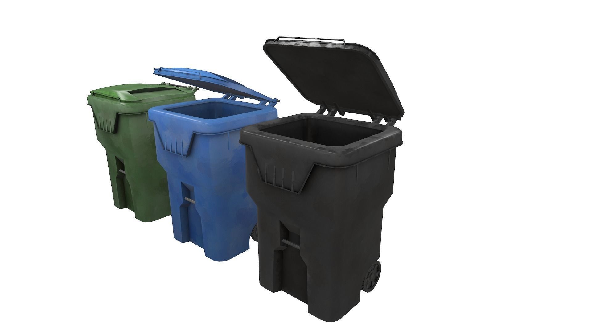 3D model Trash Bins VR / AR / low-poly | CGTrader