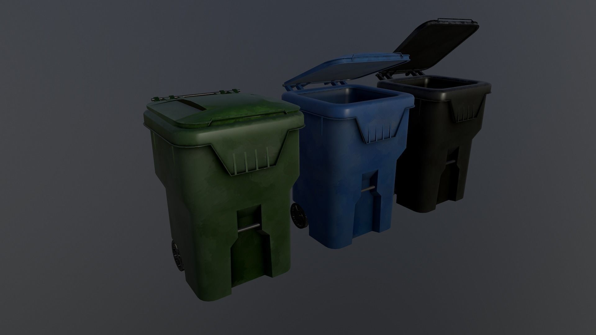 3D model Trash Bins VR / AR / low-poly | CGTrader