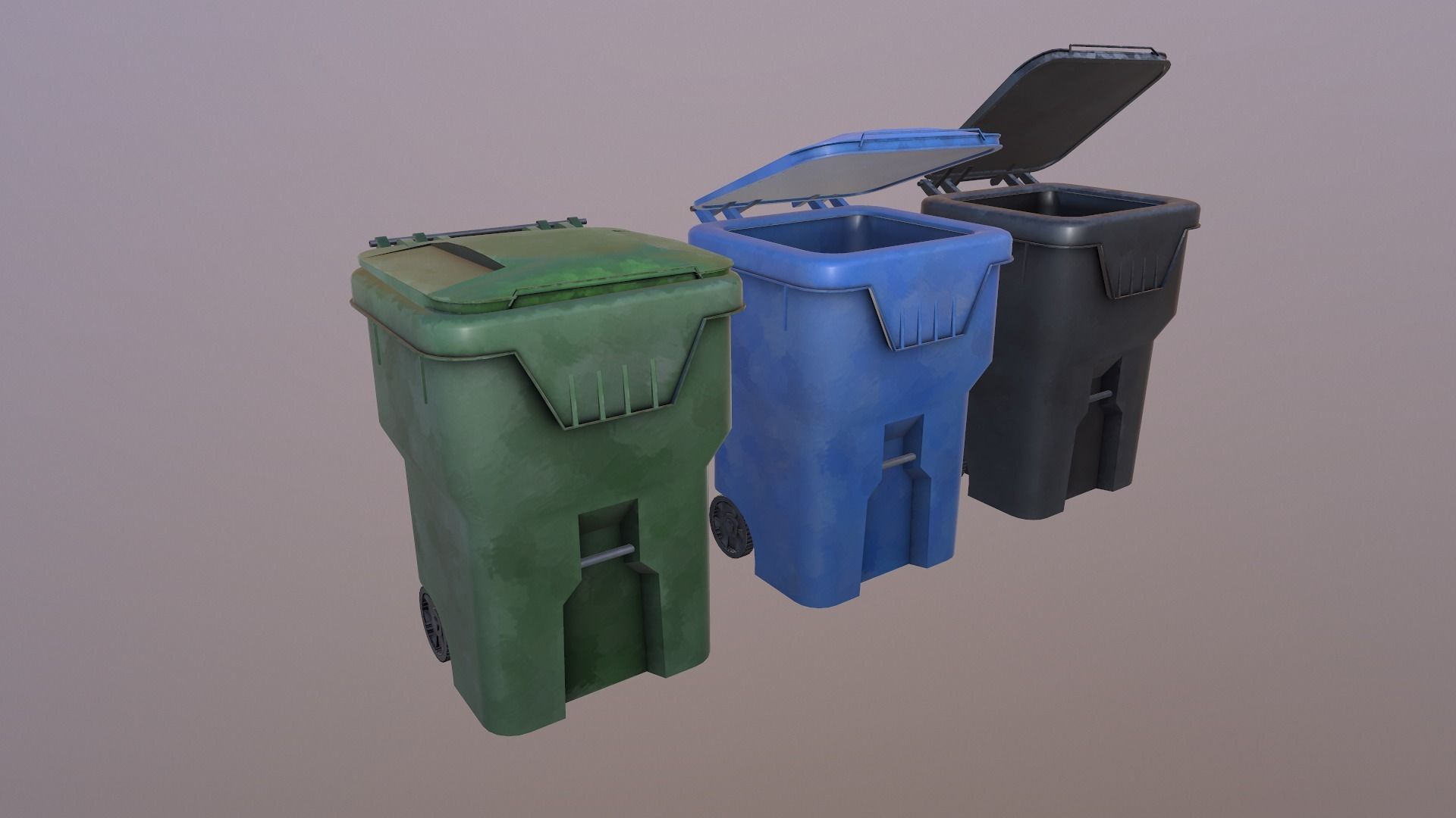 3D model Trash Bins VR / AR / low-poly | CGTrader