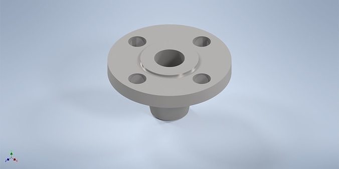 Weld-neck flanges 1 inch ASME-ANSI 3D model 3D printable | CGTrader