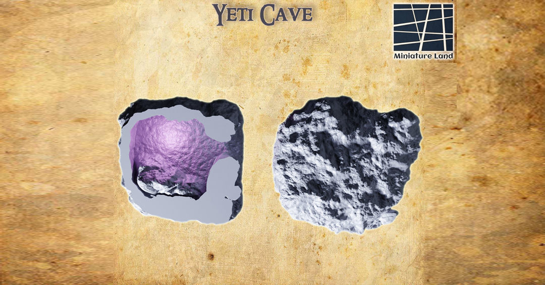 Yeti Cave Tabletop Terrain 28 MM 3D model 3D printable | CGTrader