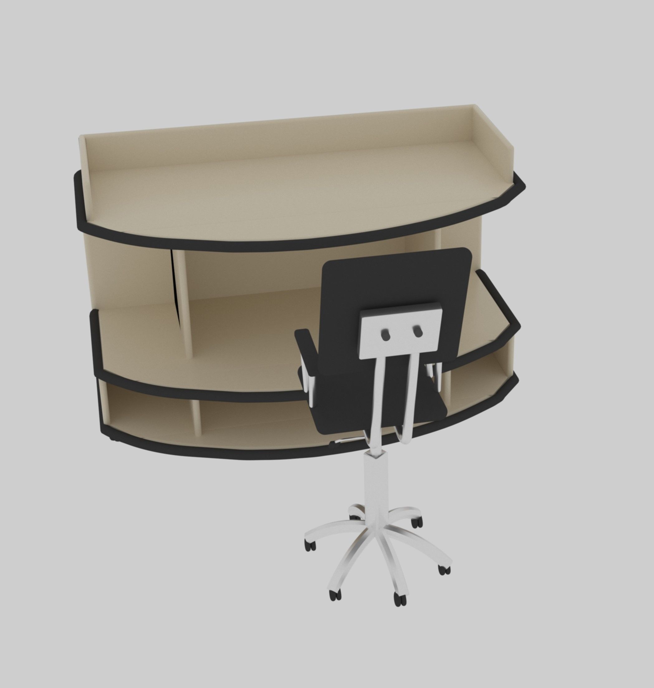 COMPUTER TABLE WITH CHAIR 3D model | CGTrader