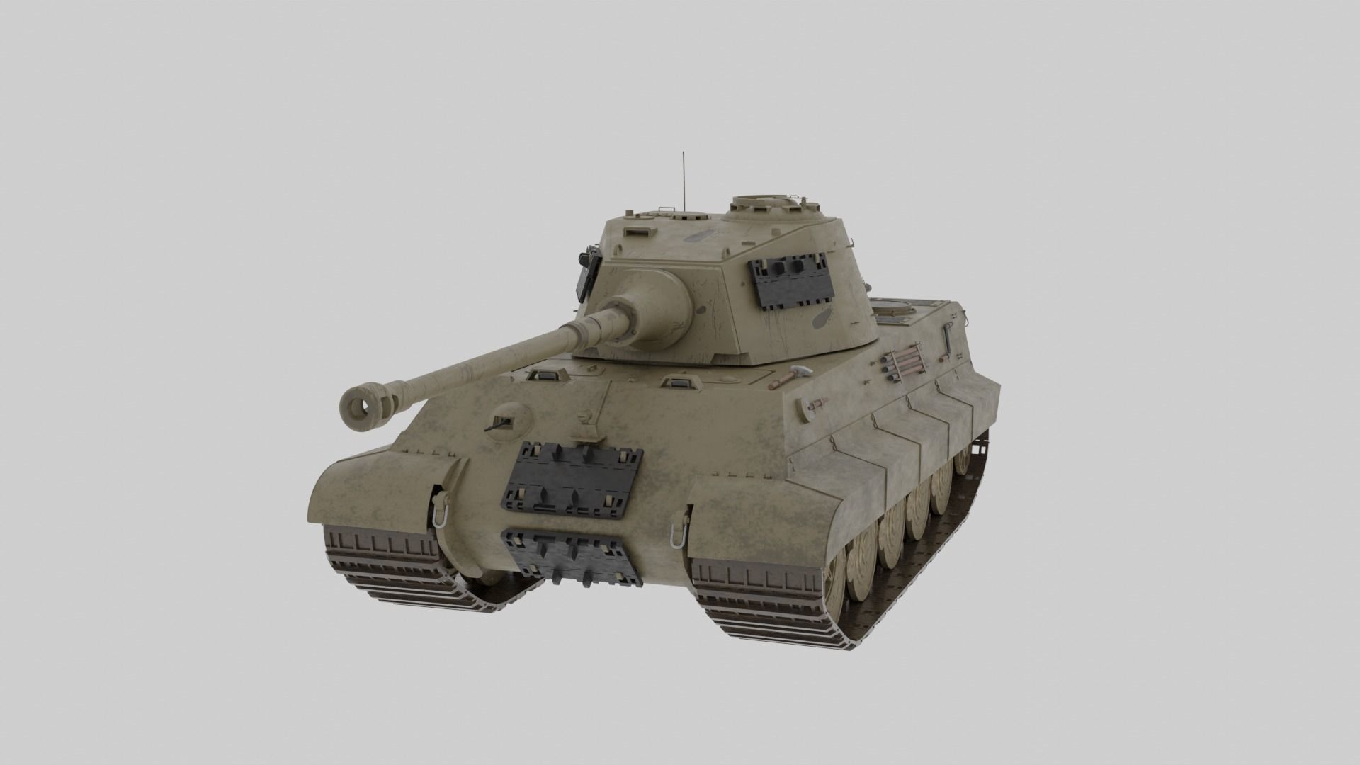 3D model WW2 King Tiger II - 3D Model Low-Poly VR / AR / low-poly ...