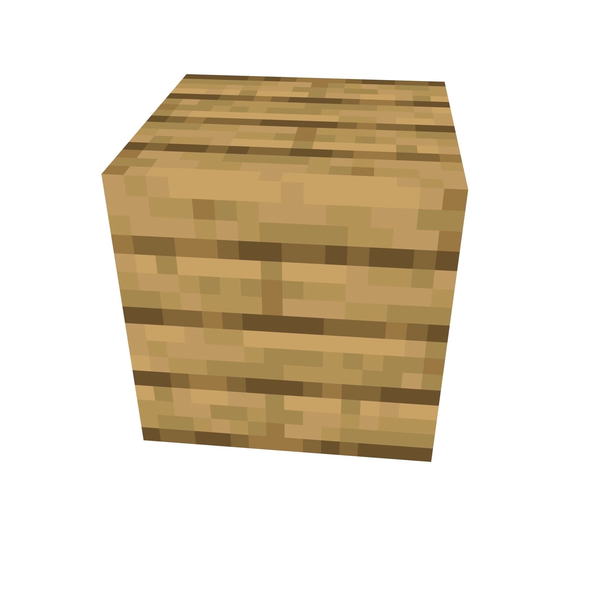 MINECRAFT OAK-PLANKS BLOCK free VR / AR / low-poly 3D model | CGTrader