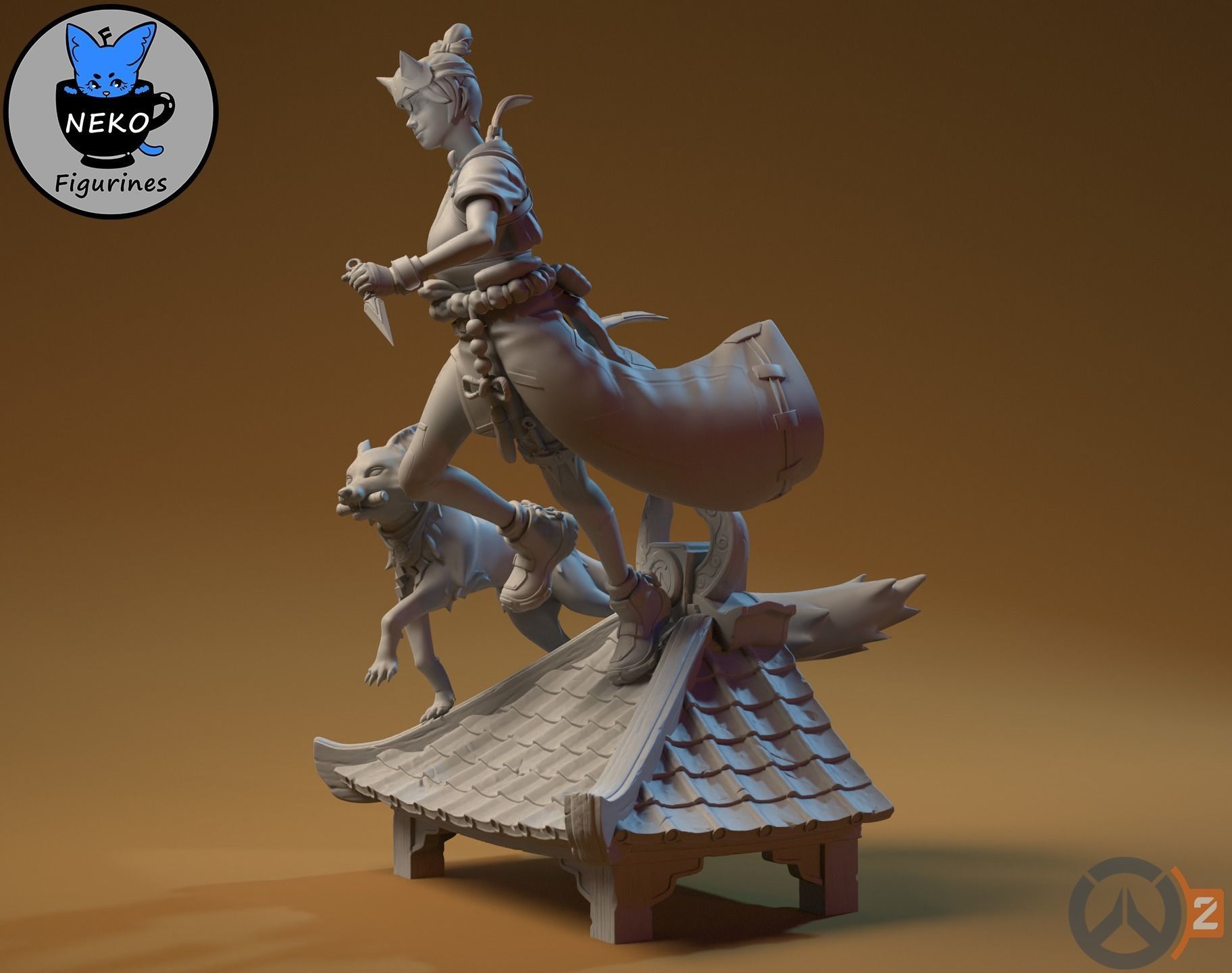 Kiriko OverWatch 2- STL Game Figurine for 3D Printing 3D model 3D ...