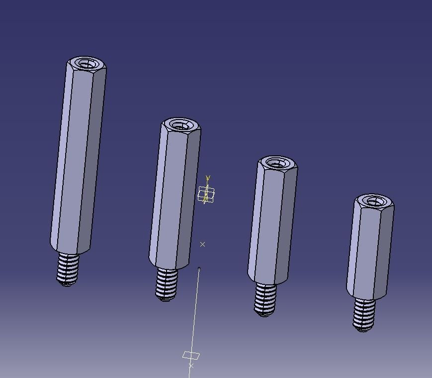M4 Hexagonal Stud Connector Screw-Nut 3D model 3D printable | CGTrader