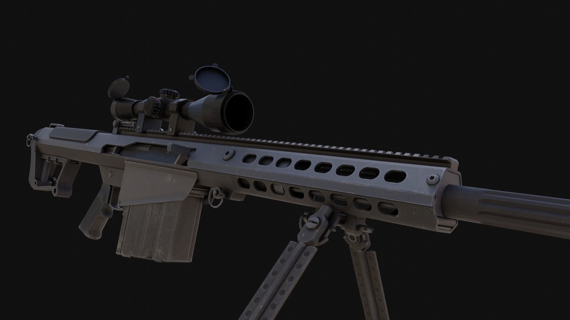 3D model The ultimate M107 Sniper Game-ready Model 2K PBR Texture VR ...