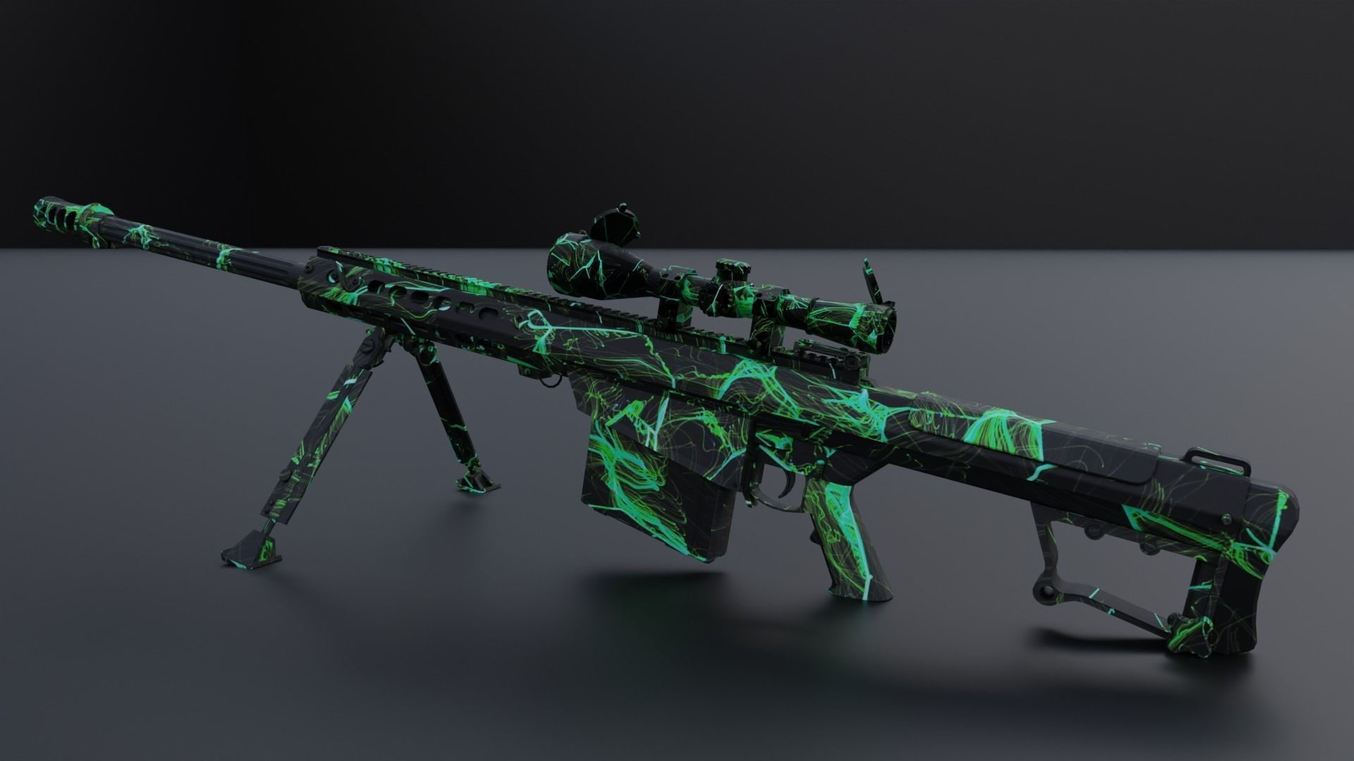3D model The ultimate M107 Sniper Game-ready Model 2K PBR Texture VR ...