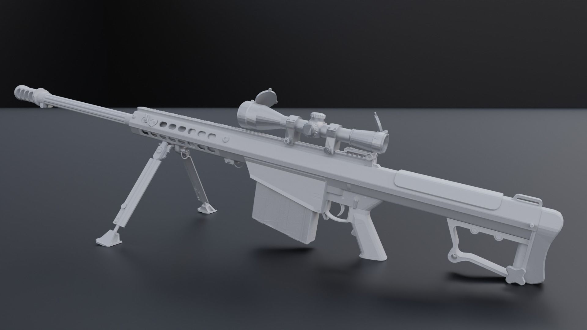 3D model The ultimate M107 Sniper Game-ready Model 2K PBR Texture VR ...