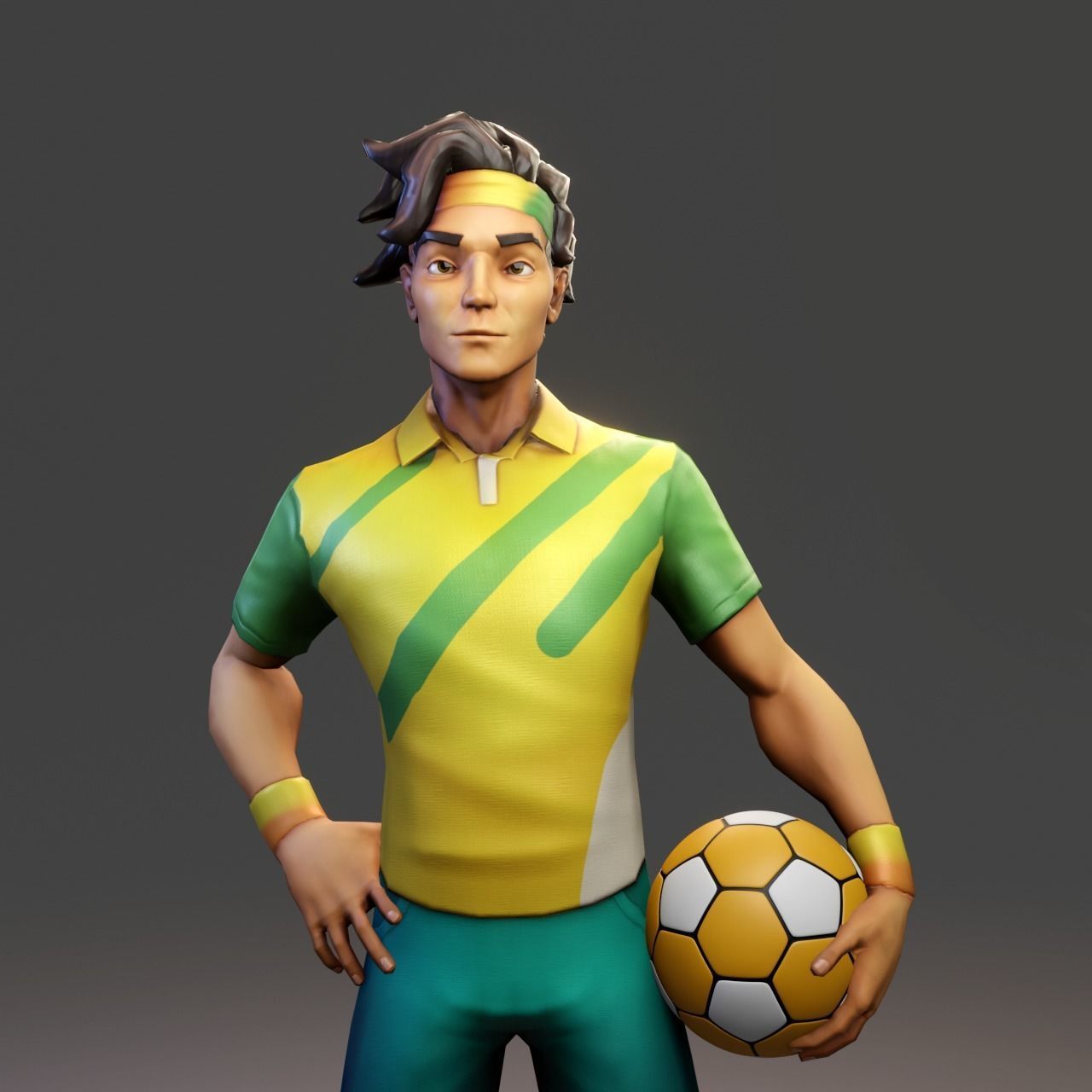 3D model Football Player PBR 3D model VR / AR / low-poly | CGTrader